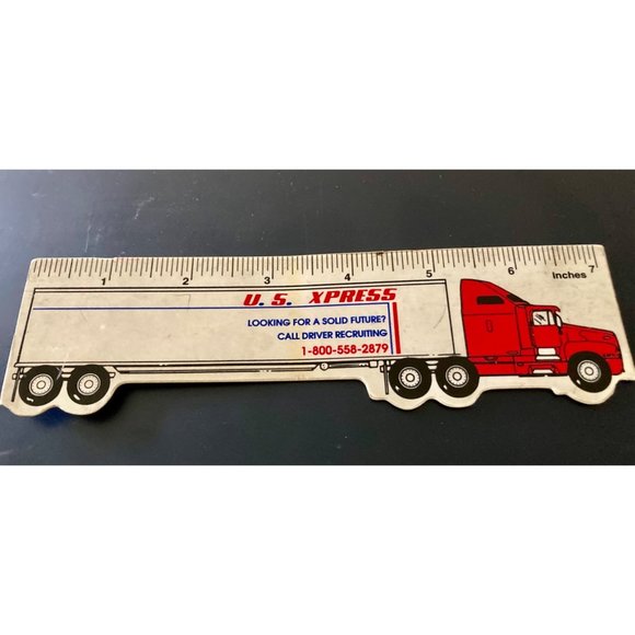 Office | Southwest Motor Freight Advertising Ruler Truck Vintage 7 Long ...